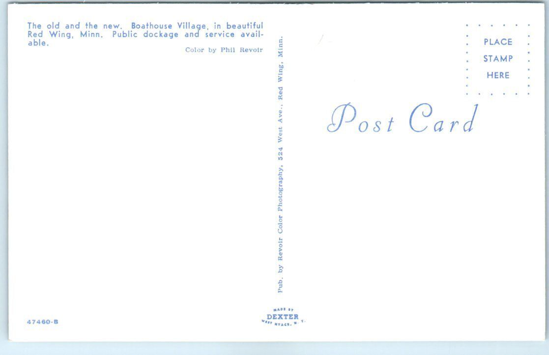 Postcard - The old and the new, Boathouse Village - Red Wing, Minnesota ...