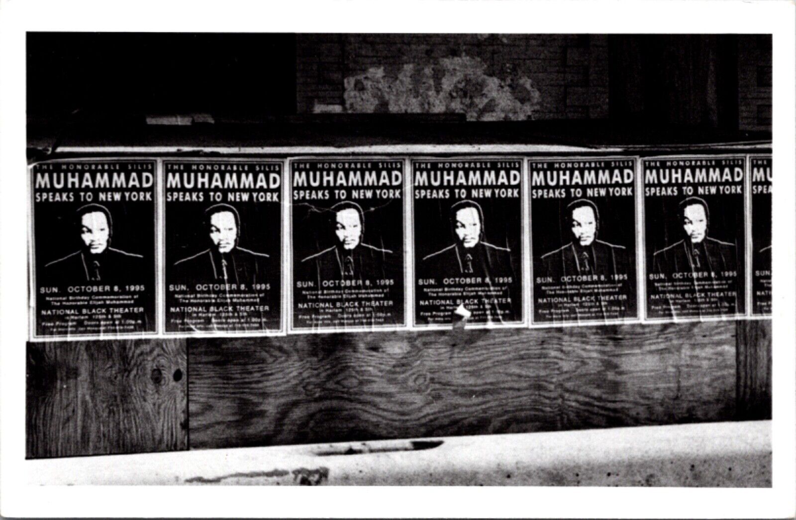Real Photo Postcard Silis Muhammad Speaks to New York National Black ...