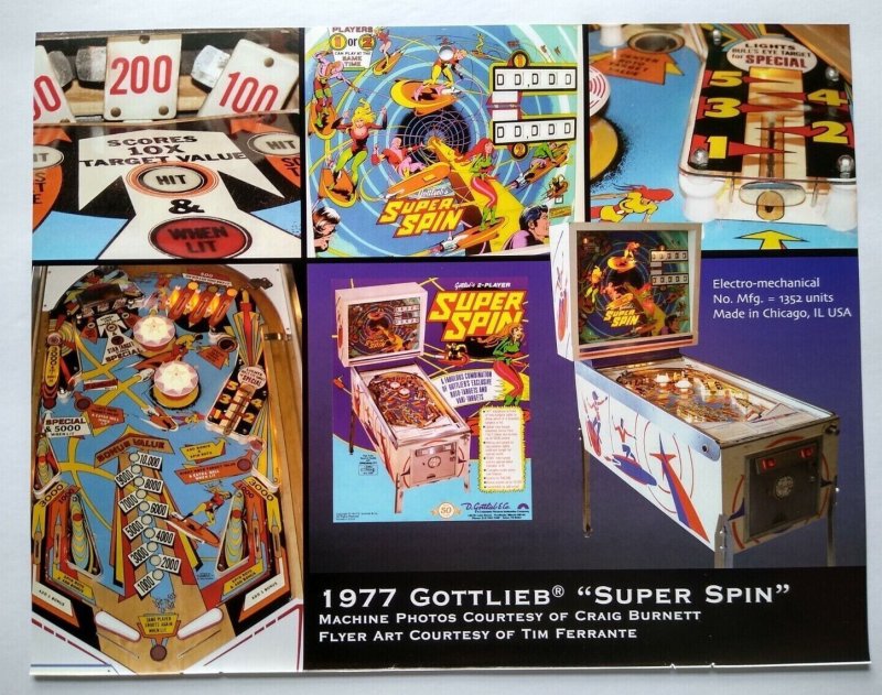 Super Spin Pinball Machine Art Collage Ready To Frame Space Age Sci-Fi ...