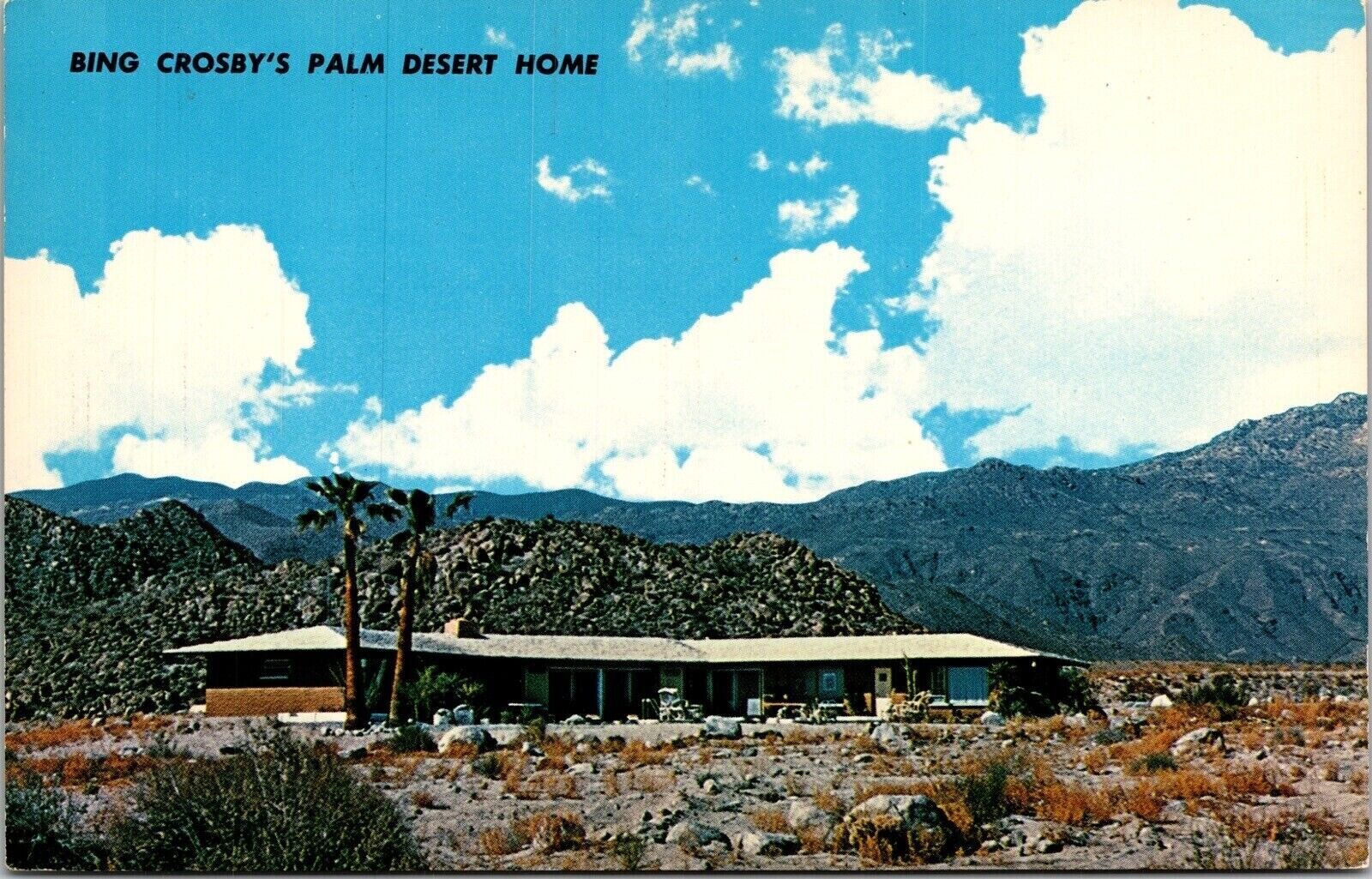 Bing Crosbys Palm Desert Home Mountains Silver Spur Ranch Panorama ...