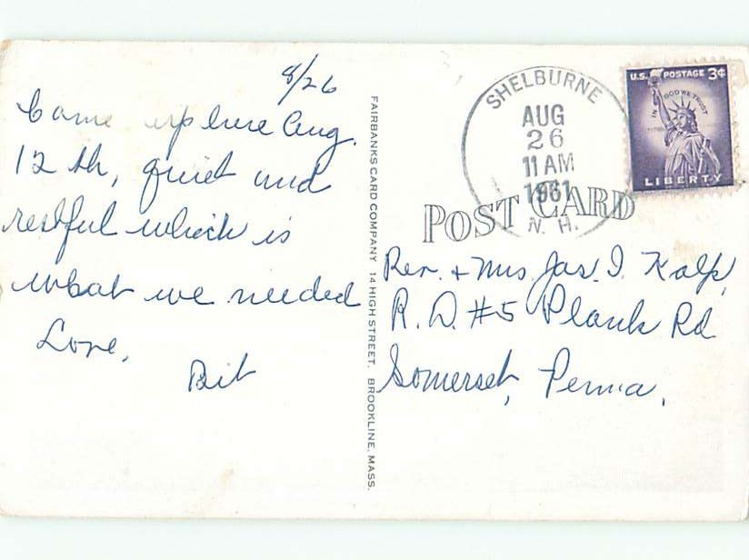 1950's AMC HUTS CABIN MOTELS Pinkham Notch - White Mountains NH W6103 ...