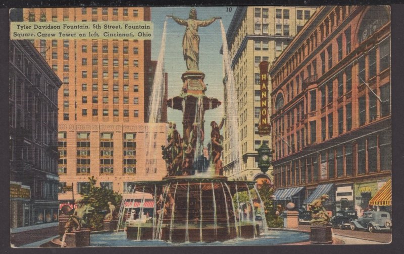 Ohio CINCINNATI Tyler Davidson Fountain, 5th Street, Carew Tower on ...