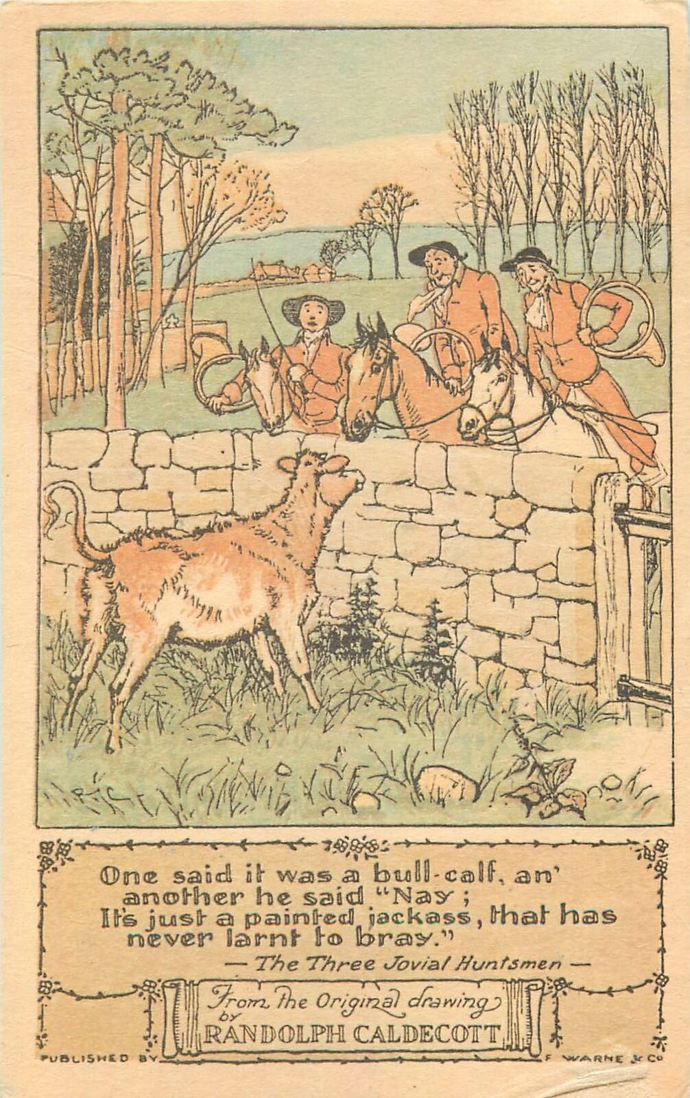 From the original drawing by Randolph Caldecott the three jovial ...