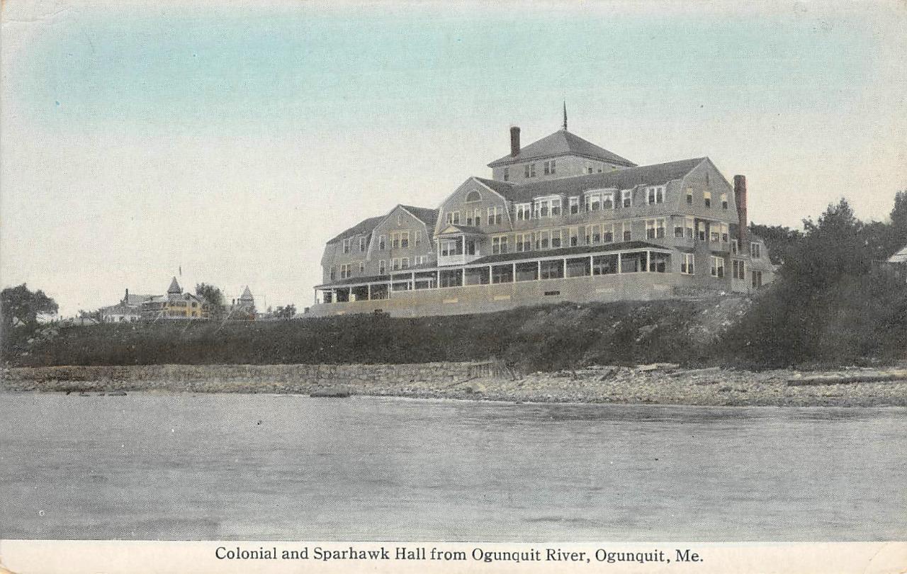 Colonial & Sparhawk Hall, Ogunquit River, Maine c1910s Rare Vintage ...