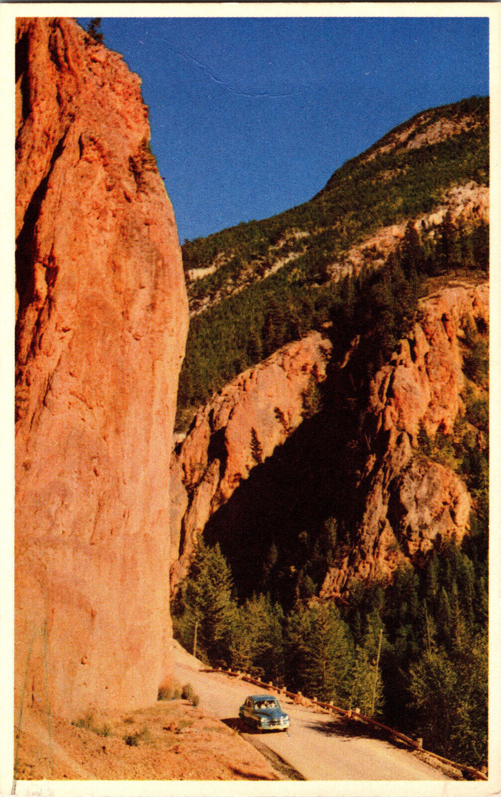 Circa 1940s Red Rock Sinclair Canyon Vtg Postcard Radium Hot Springs ...