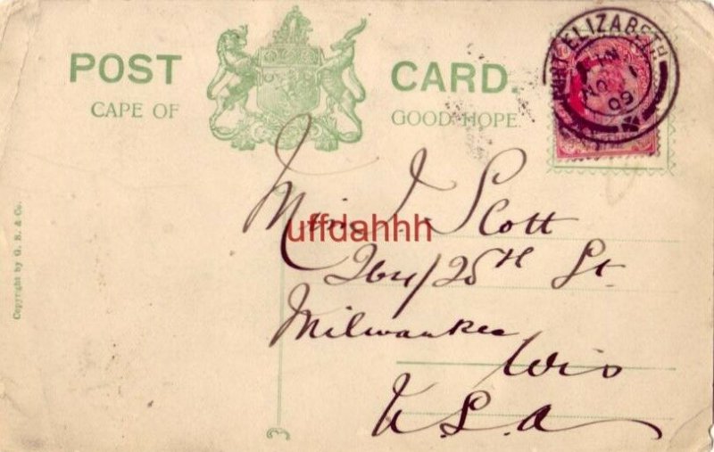 1909 South Africa. the Donkin Memorial, Port Elizabeth "To the Memory ...