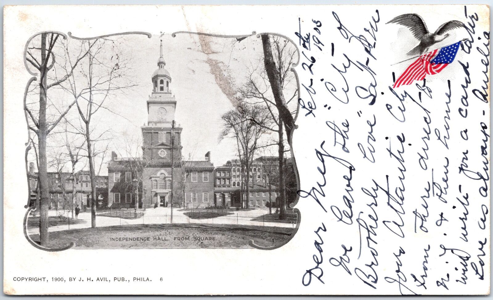 Vintage Postcard View of Independence Hall From the Square Philadelphia ...