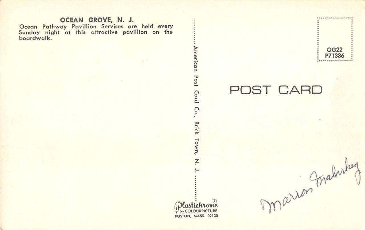 OCEAN GROVE, NJ Boardwalk Ocean Pathway Pavilion 1960s Chrome Vintage ...