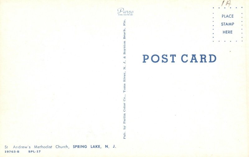 Vintage Postcard St. Andrew's Methodist Church Spring Lake New Jersey ...