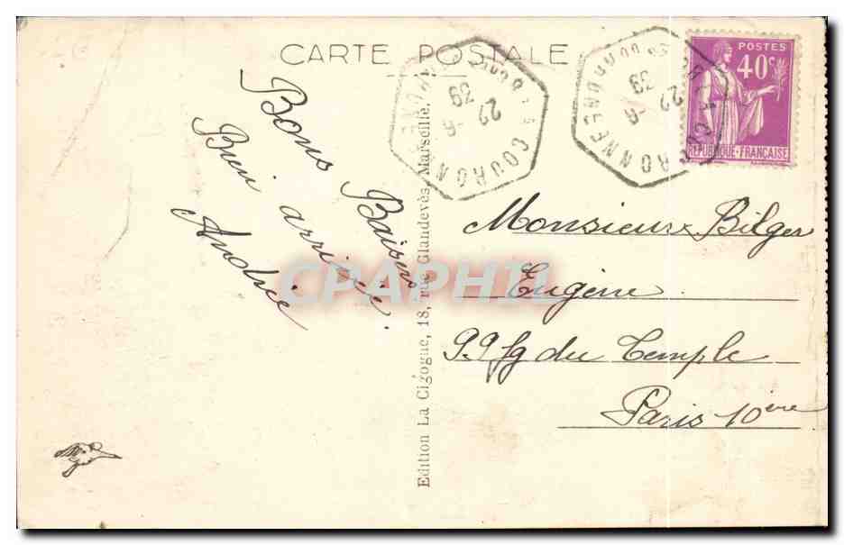 Marseille Old Postcard Entrance to the old port and the transporter ...