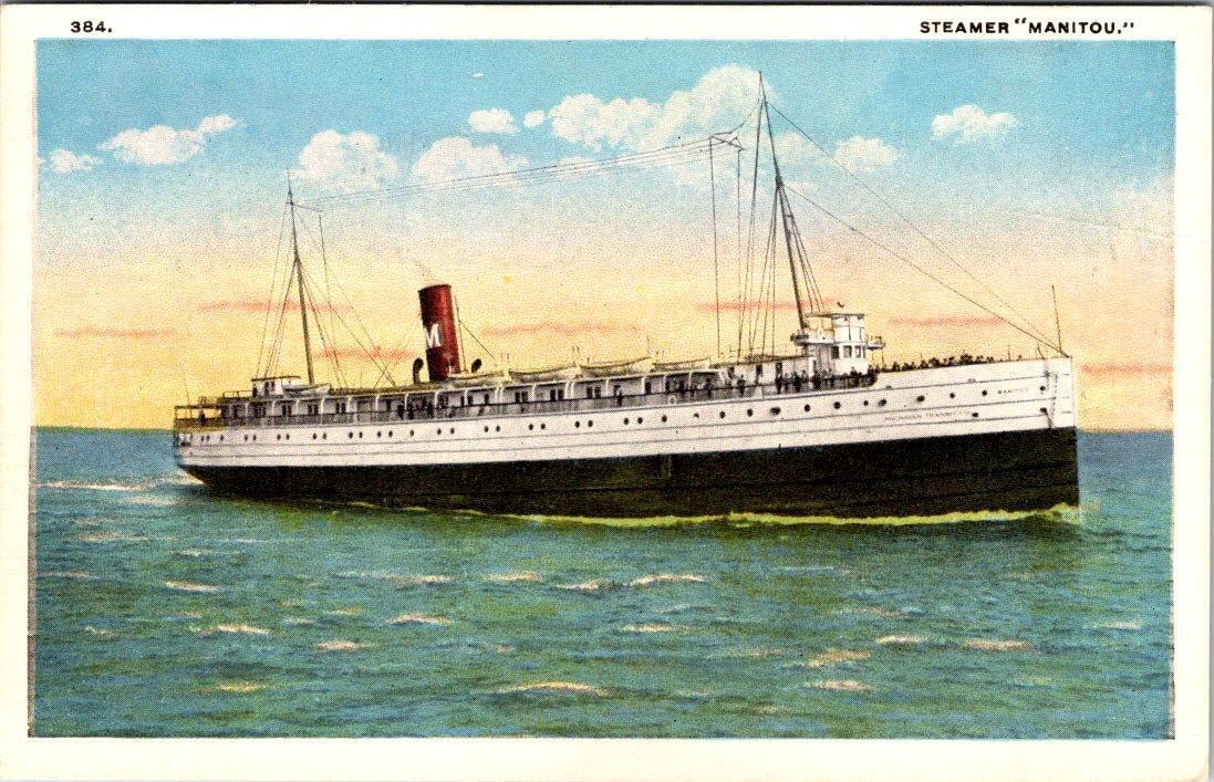 Northern Michigan Transit Co STEAMER SHIP MANITOU Steamship ca1920's ...