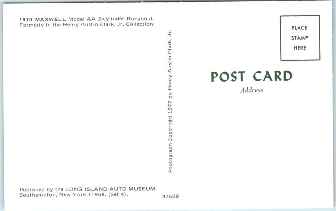 Postcard - 1910 Maxwell Model AA 2-cylinder Runabout | Other / Unsorted ...