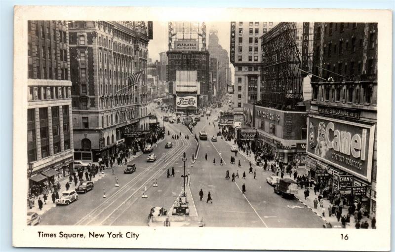 *Times Square New York City NYC Pepsi Camel Billboard Vintage Photo ...