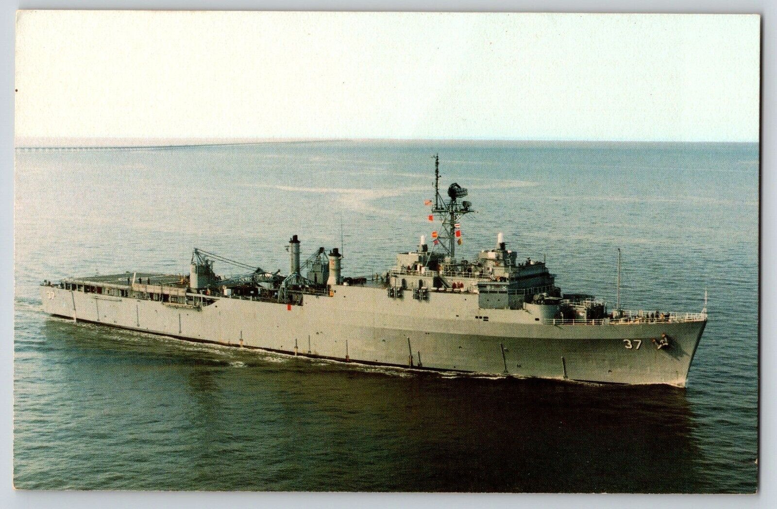 Postcard US Navy Ship - USS Portland - LSD-37 - Amphibious Landing Dock ...