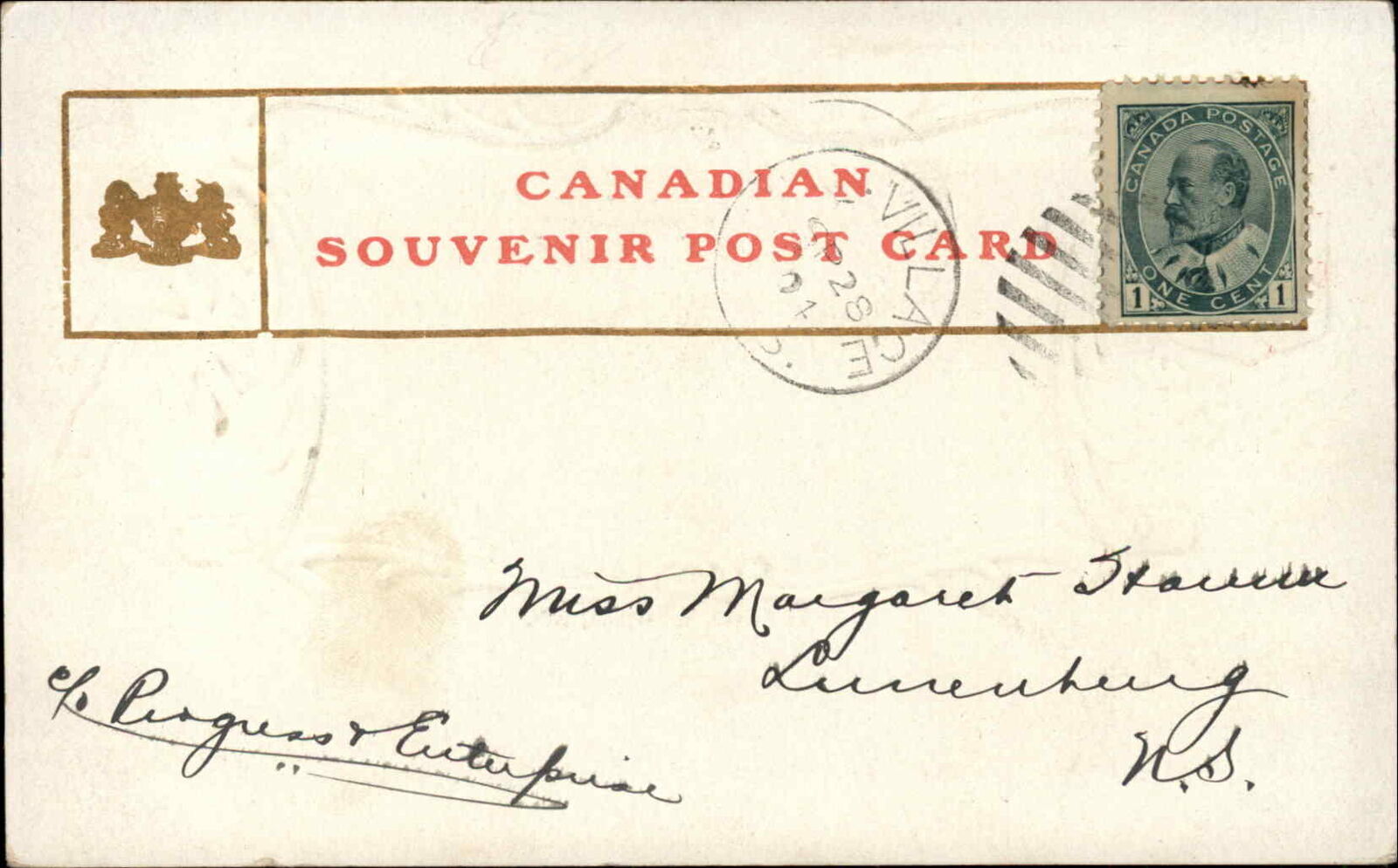 Antique Postcard LIVERPOOL NOVA SCOTIA NS Main Street CANADIAN BORDER ...