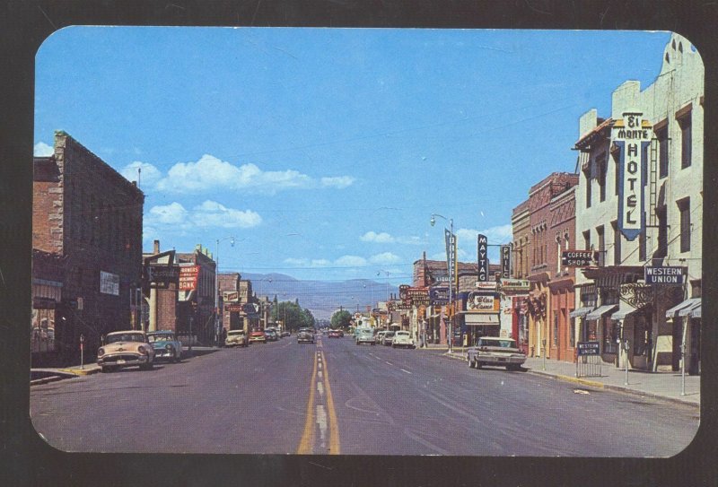 Monte Vista Colorado Downtown Street Scene OLD Cars Vintage Postcard ...