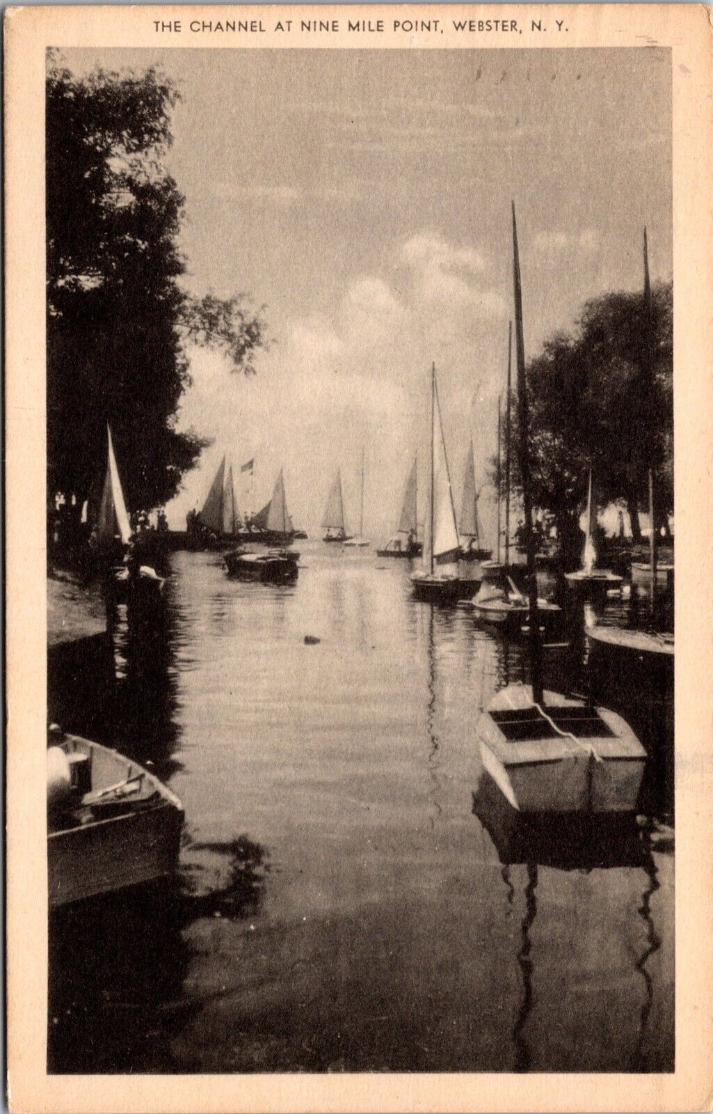 Vtg Webster New York NY Channel at Nine Mile Point 1930s Old View ...