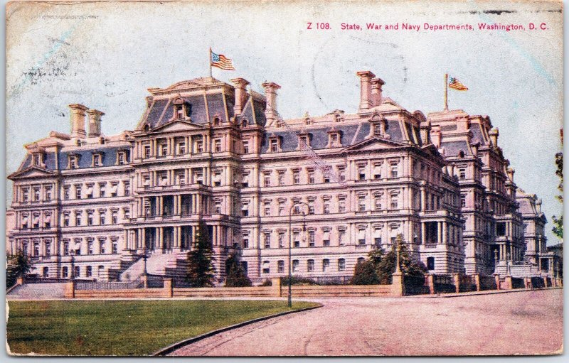 Vintage Postcard State WAR and Navy Departments Washington DC Posted ...
