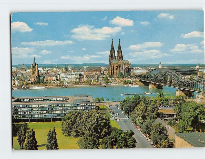 Postcard Stadtpanorama mit Dom und Hohenzollernbrücke, Cologne, Germany ...