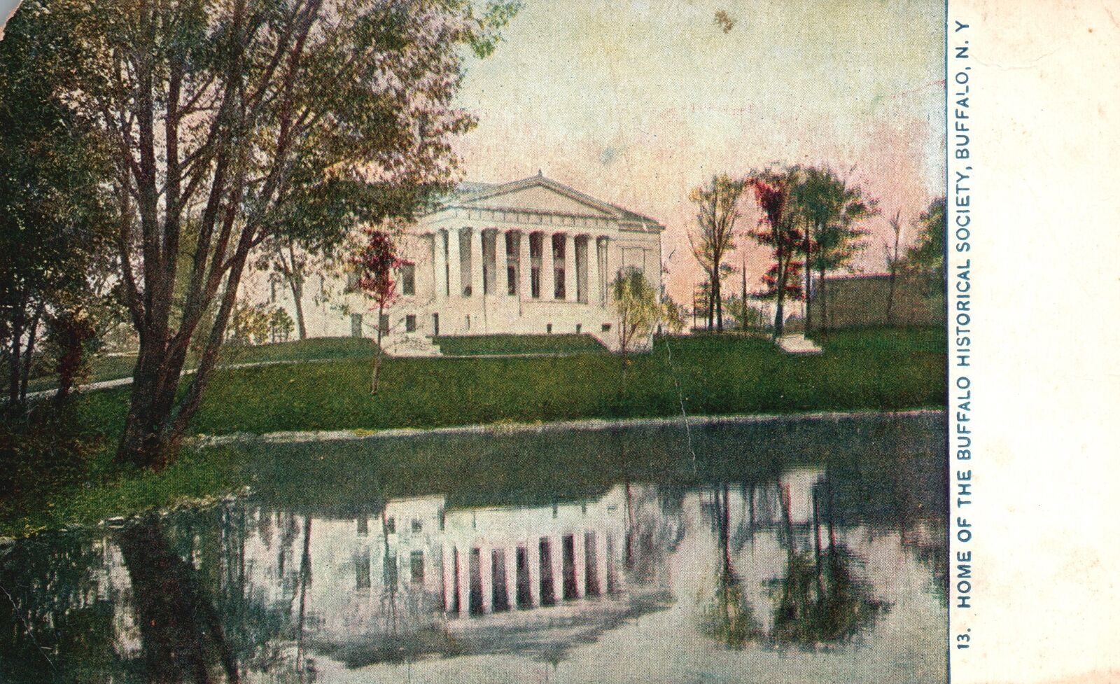Vintage Postcard Scenic Home Of The Buffalo Historical Society Buffalo ...