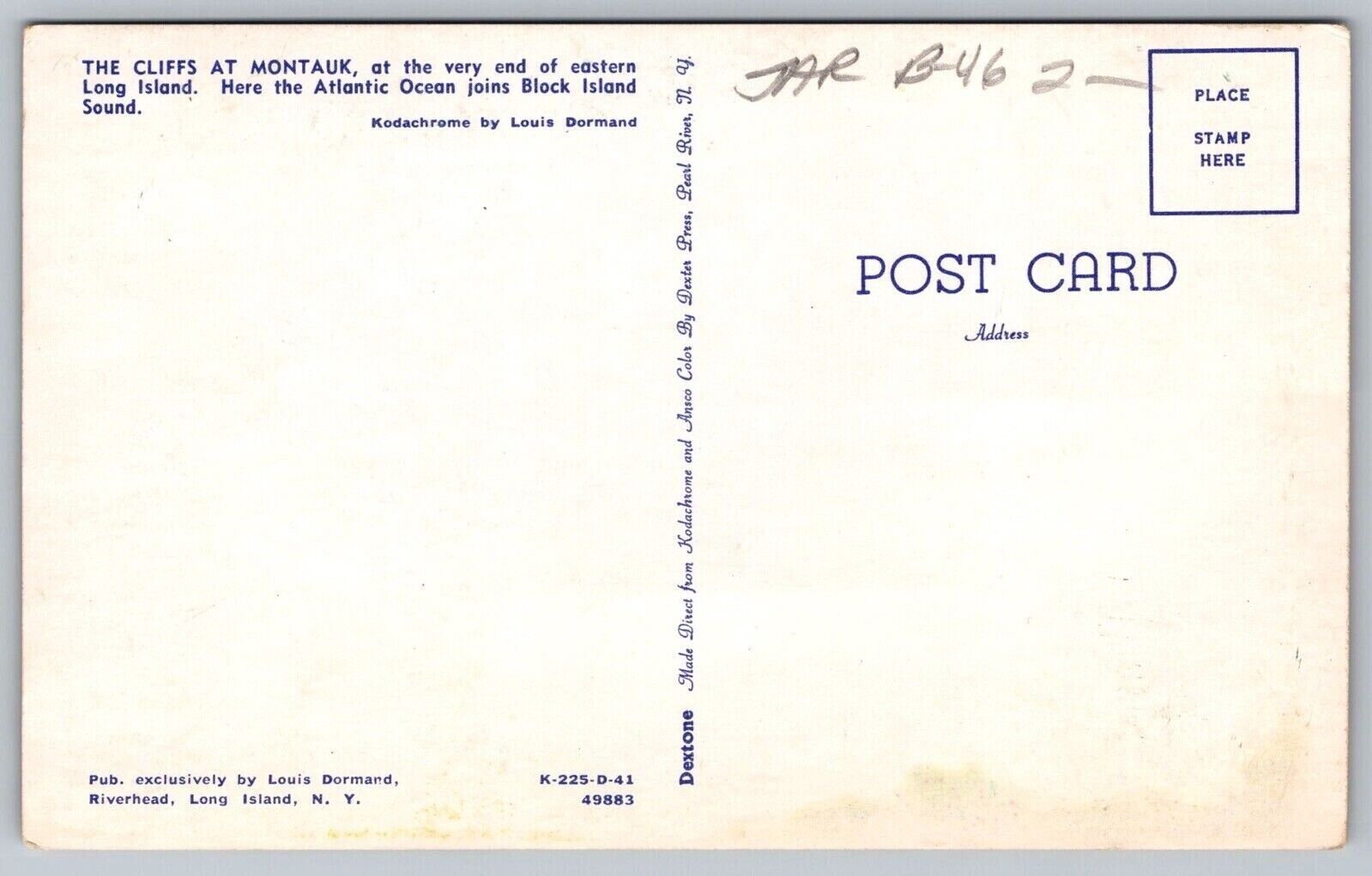 Long Island New York Montauk Block Island Sound Cliffs Chrome Postcard ...