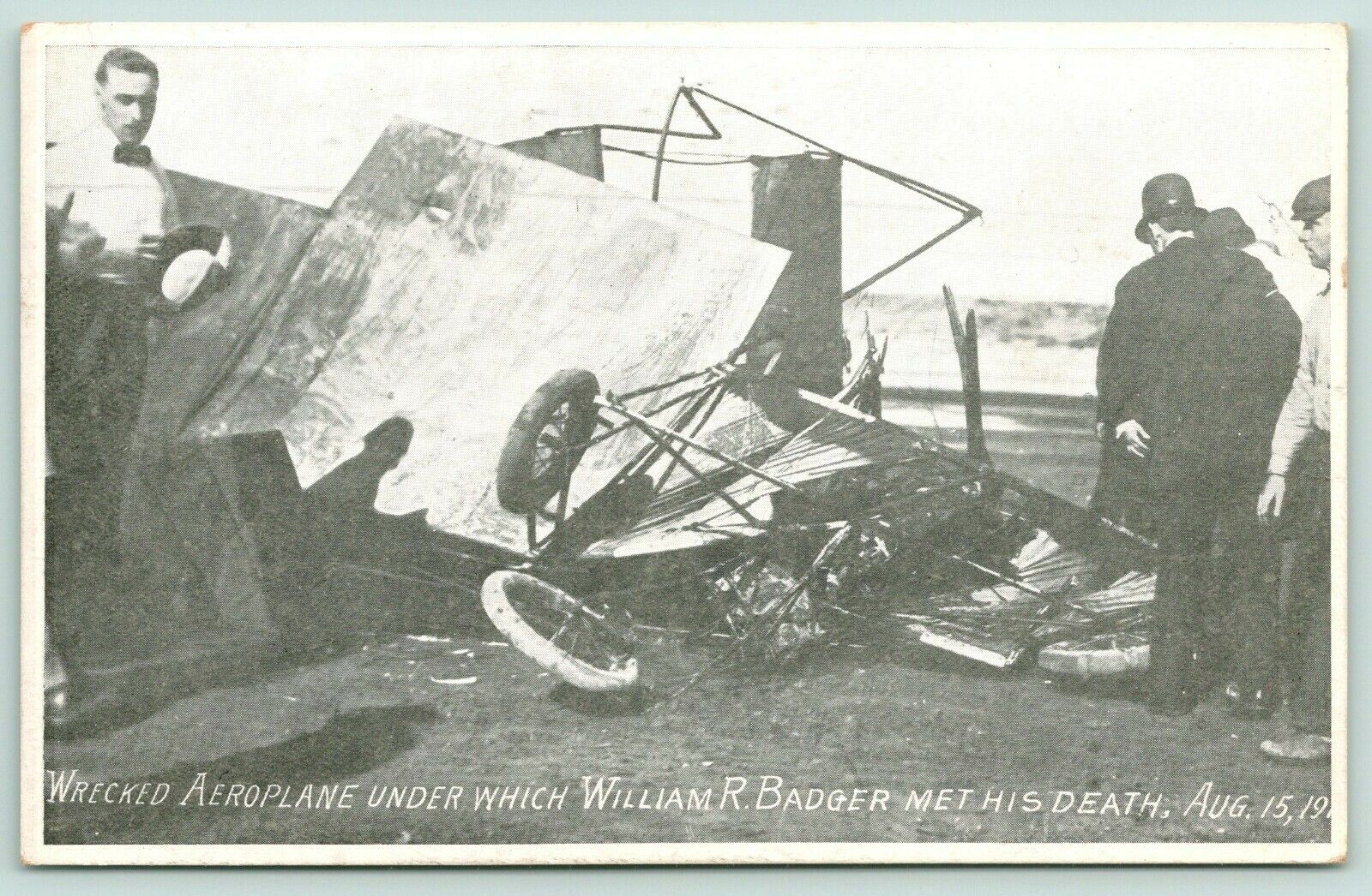 Chicago 1911 Int'l Aviation Meet~Closeup of Wm Badger Fatal Plane Crash ...