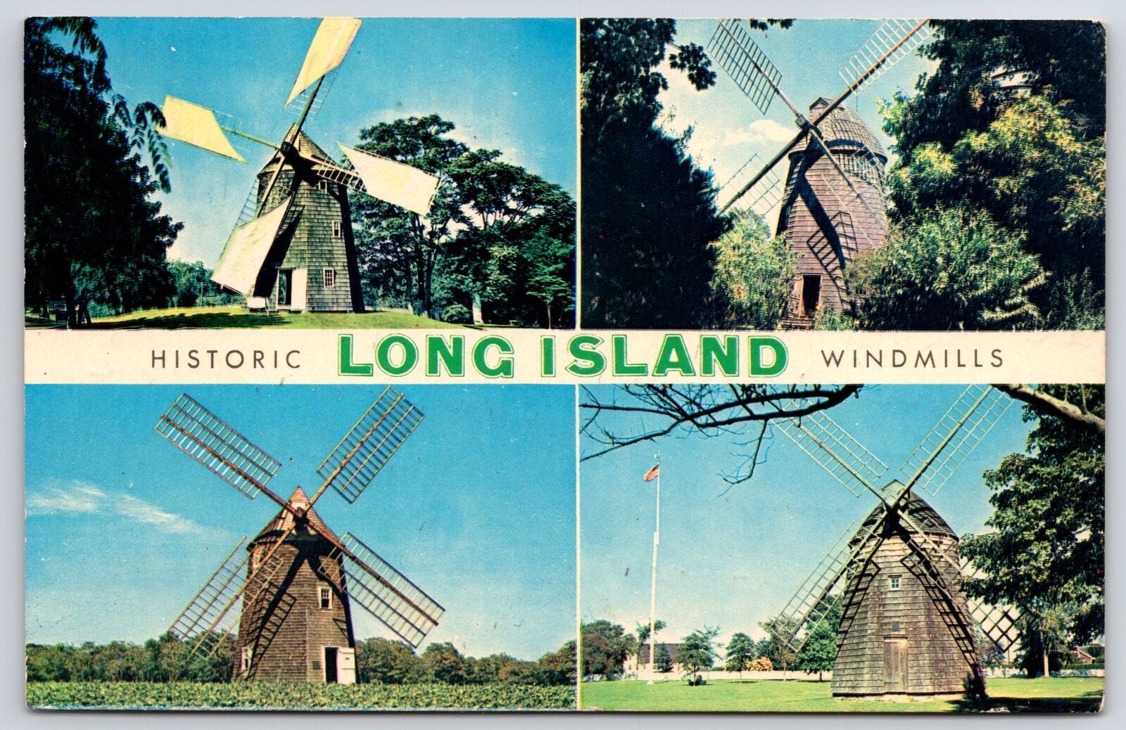 1965 Historic Long Island Windmills New York NY Well Preserved Postcard ...