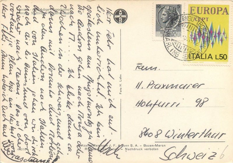 Horses racecourse Merano Italy hippodromo 1972 sport horses race ...