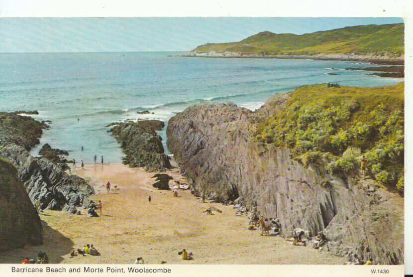 Devon Postcard - Barricane Beach and Morte Point - Woolacombe - Ref ...