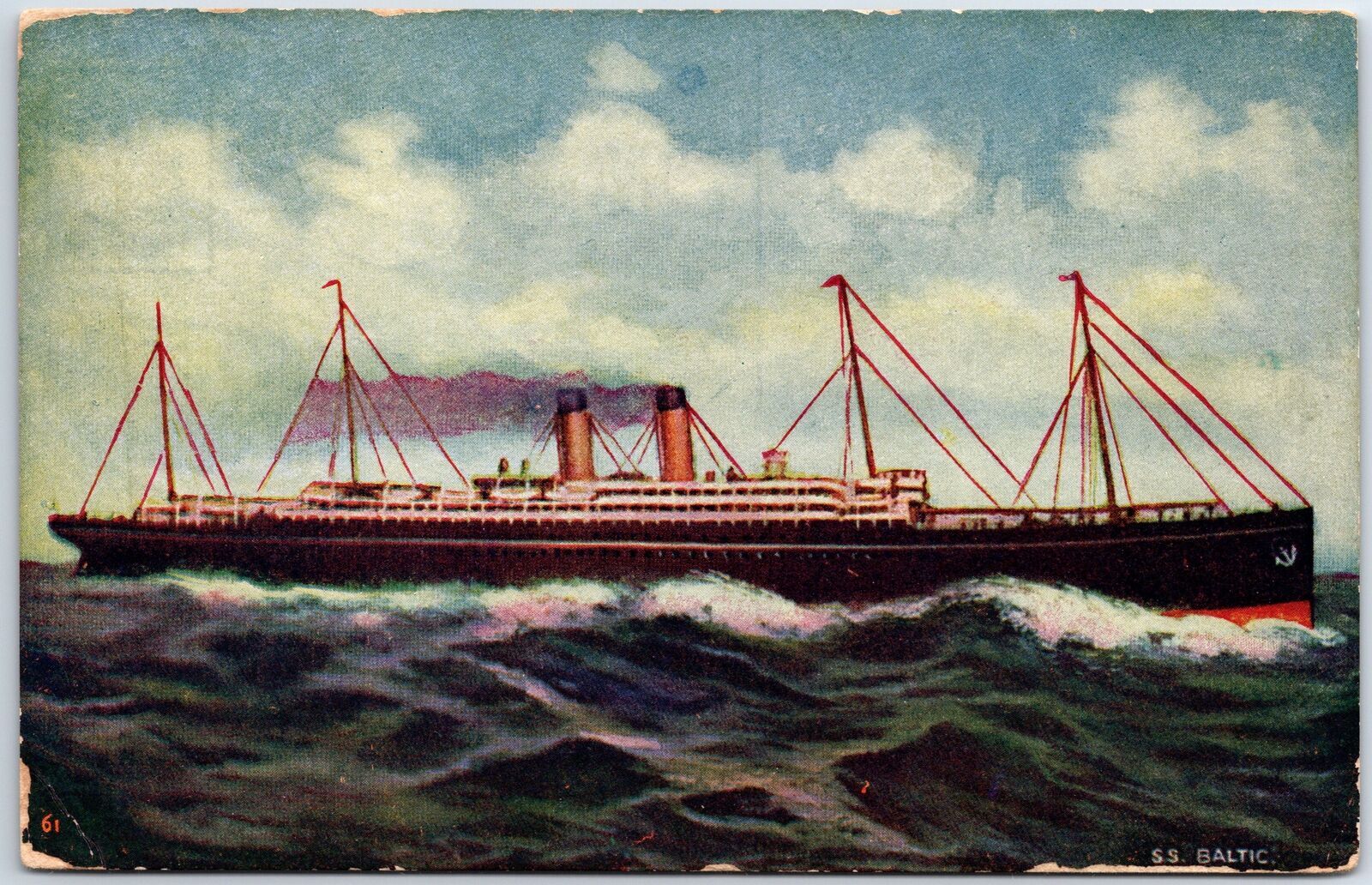 Vintage Postcard the Steamship S.S. Baltic Vessel of the White Star ...
