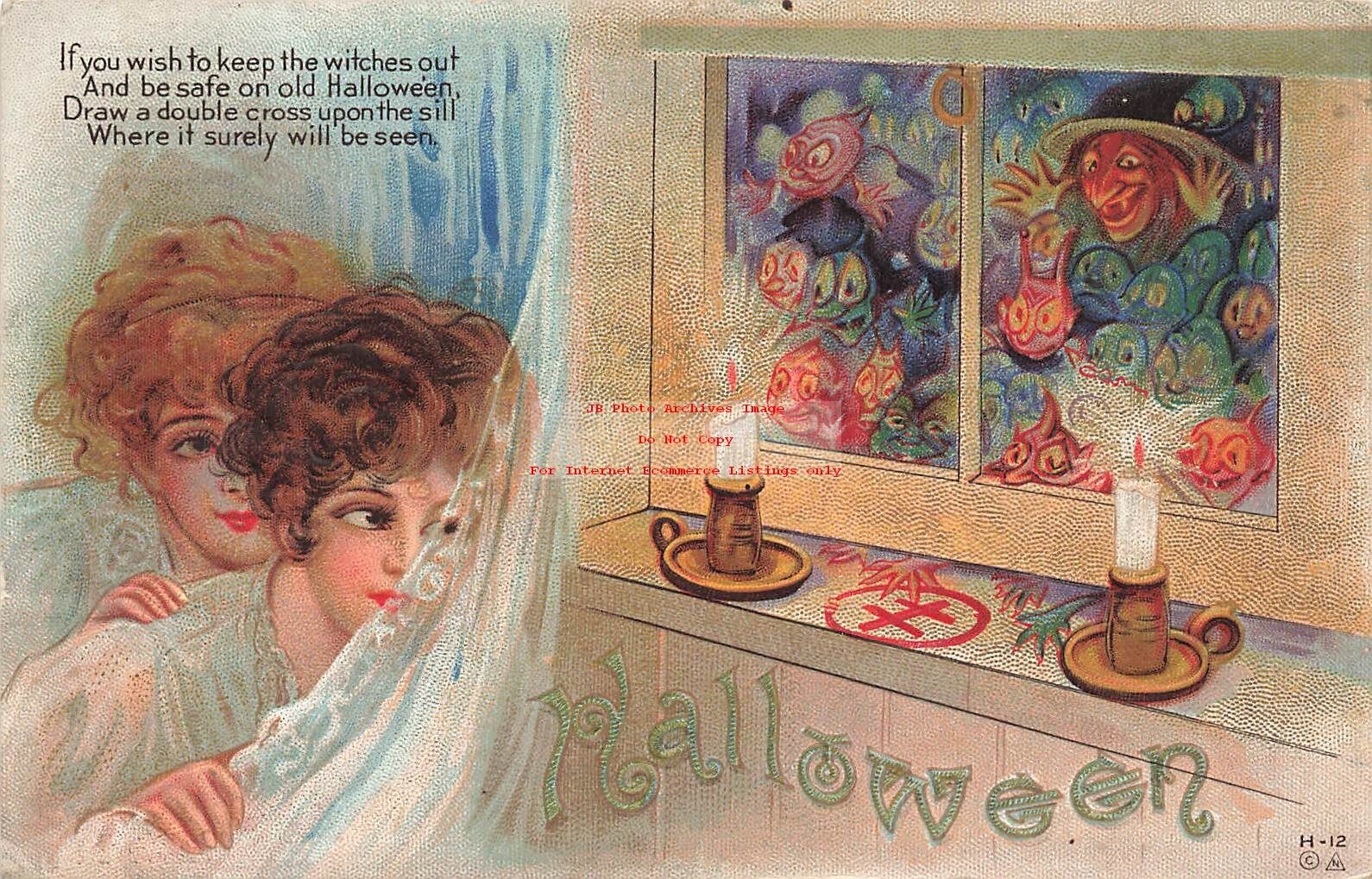 Halloween, Nash No 12-3, Goblins Witches Watching Women Through the ...