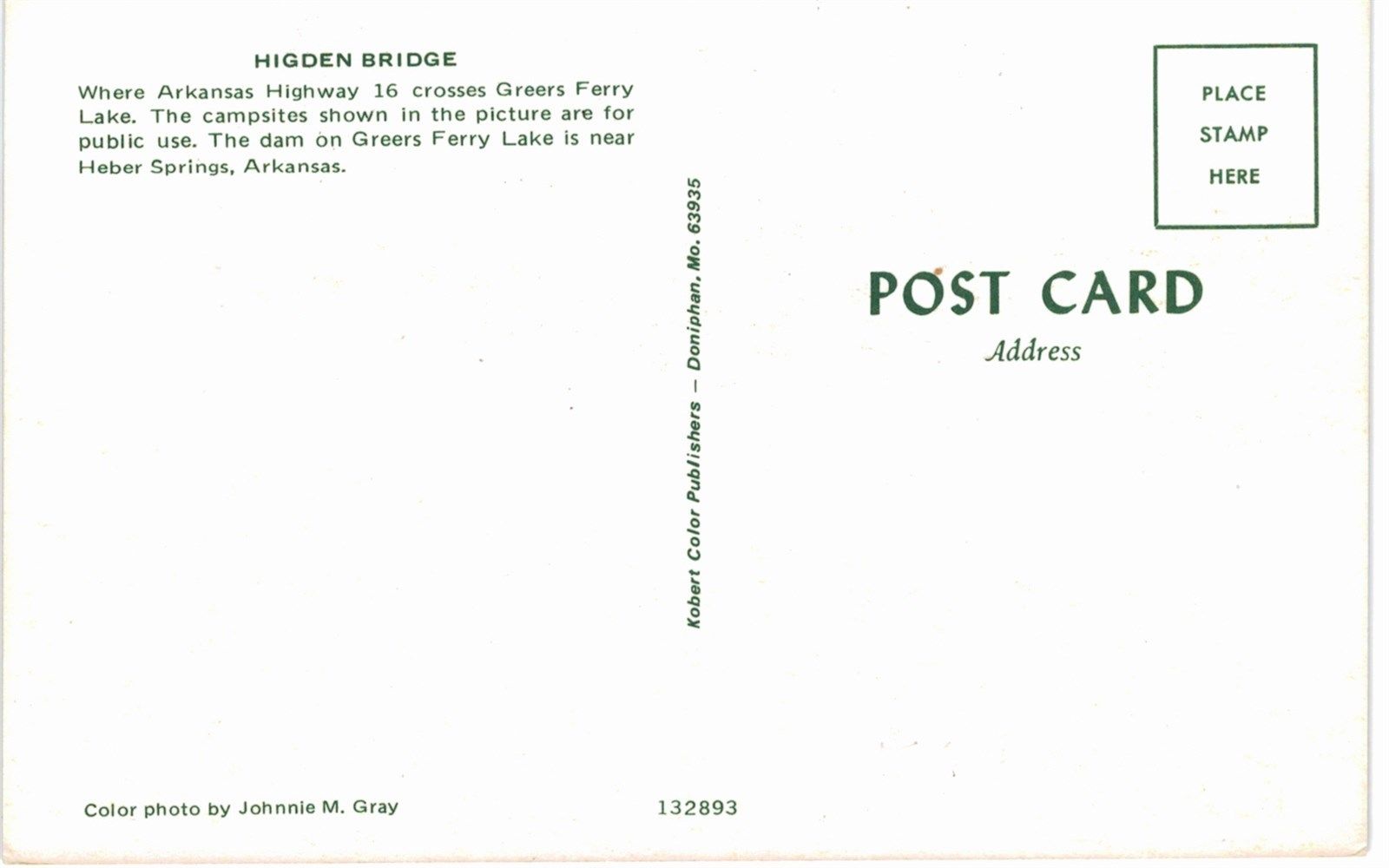 Greers Ferry Lake Higden Bridge 1960 AR | United States - Arkansas ...