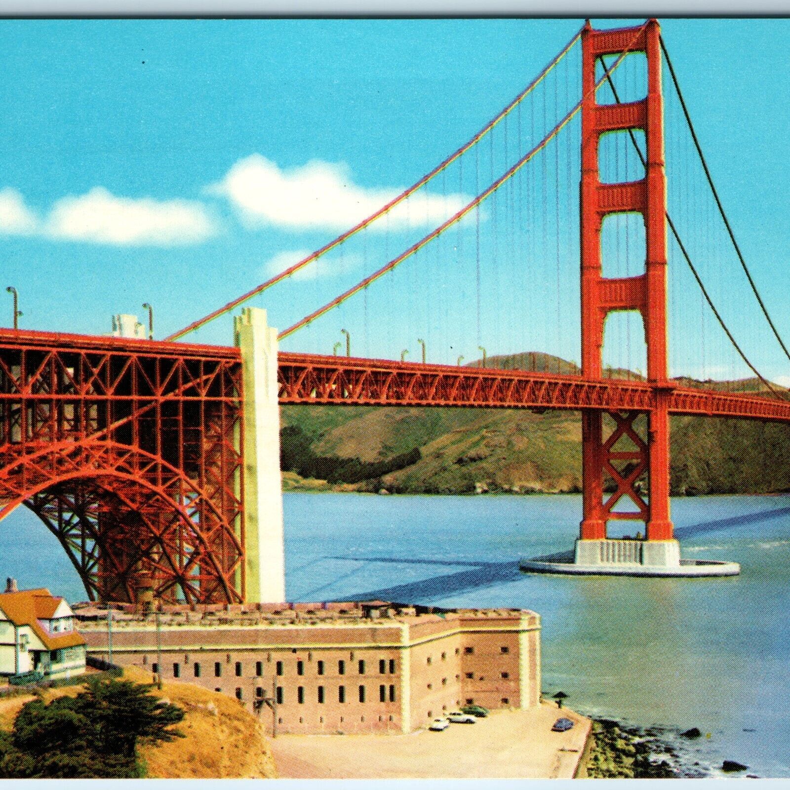 c1960s San Francisco, CA Golden Gate Red Suspension Bridge Marin ...