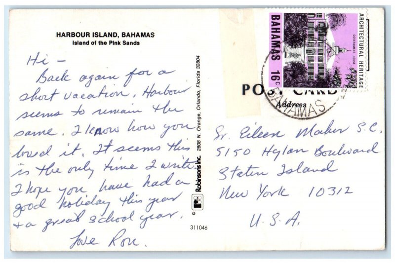 c1960's Harbour Island Bahamas Island of the Pink Sands Vintage ...
