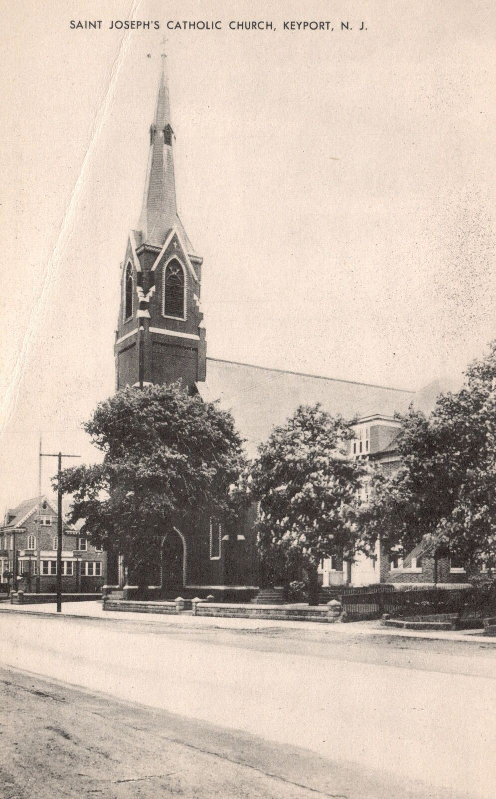 Vintage Postcard 1955 Saint Joseph's Catholic Church Keyport New Jersey ...