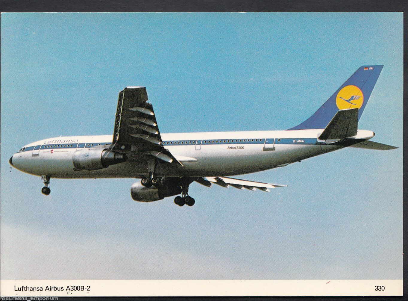 Aviation Postcard - Lufthansa Airbus A300B-2 Aeroplane MB2417 | Topics ...