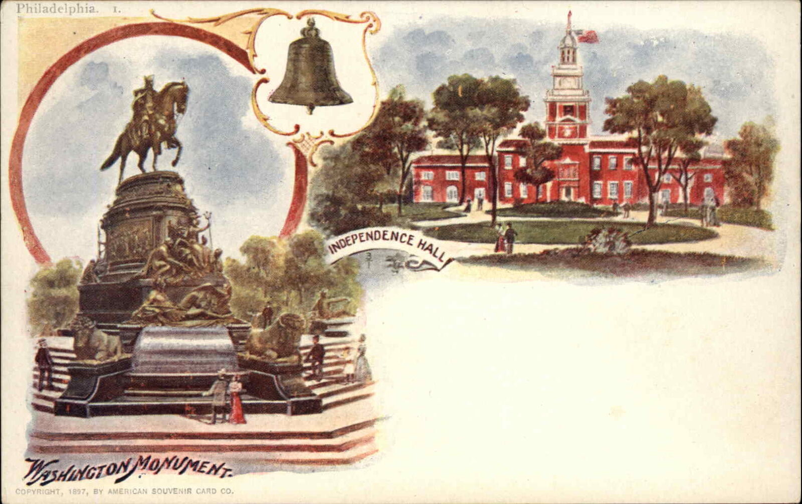 Philadelphia Penn PA 1 c1900 Patriographic Private Mailing Card ...