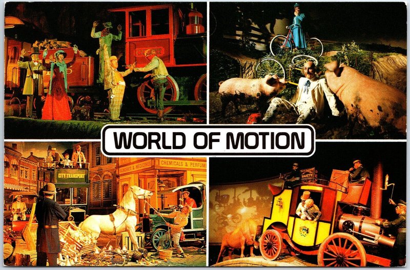 Vintage Continental Size Postcard Epcot Center Disney World of Motion ...
