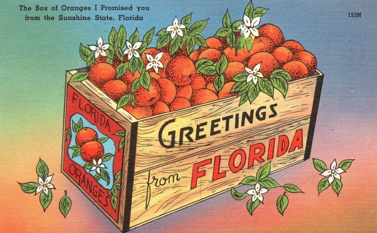 Vintage Postcard 1962 A Box Of Oranges Sunshine State Florida Greetings ...