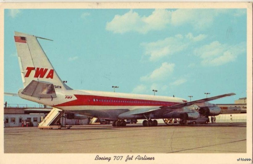 TWA Airlines Boeing 707 JET Airliner | Other / Unsorted, Postcard ...