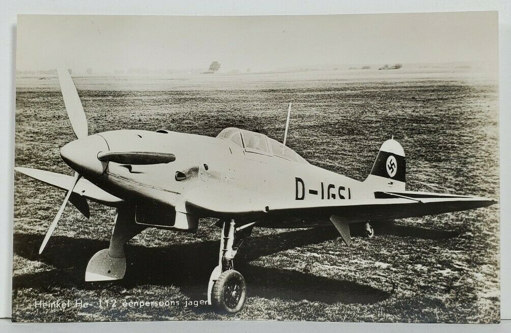 German Fighter Plane WW2 Heinkel he-112 D-IGSI Photo Postcard M19 ...