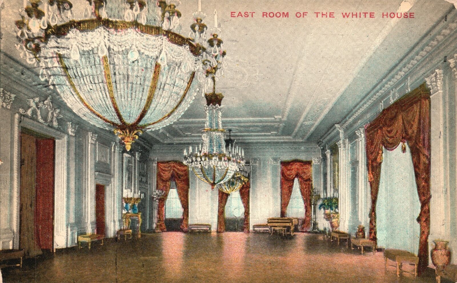 Vintage Postcard 1910 East Room of White House Home of President United ...