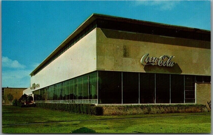 Vintage HOUSTON, Texas ad Postcard SUN-X GLASS TINTING Coca Cola ...