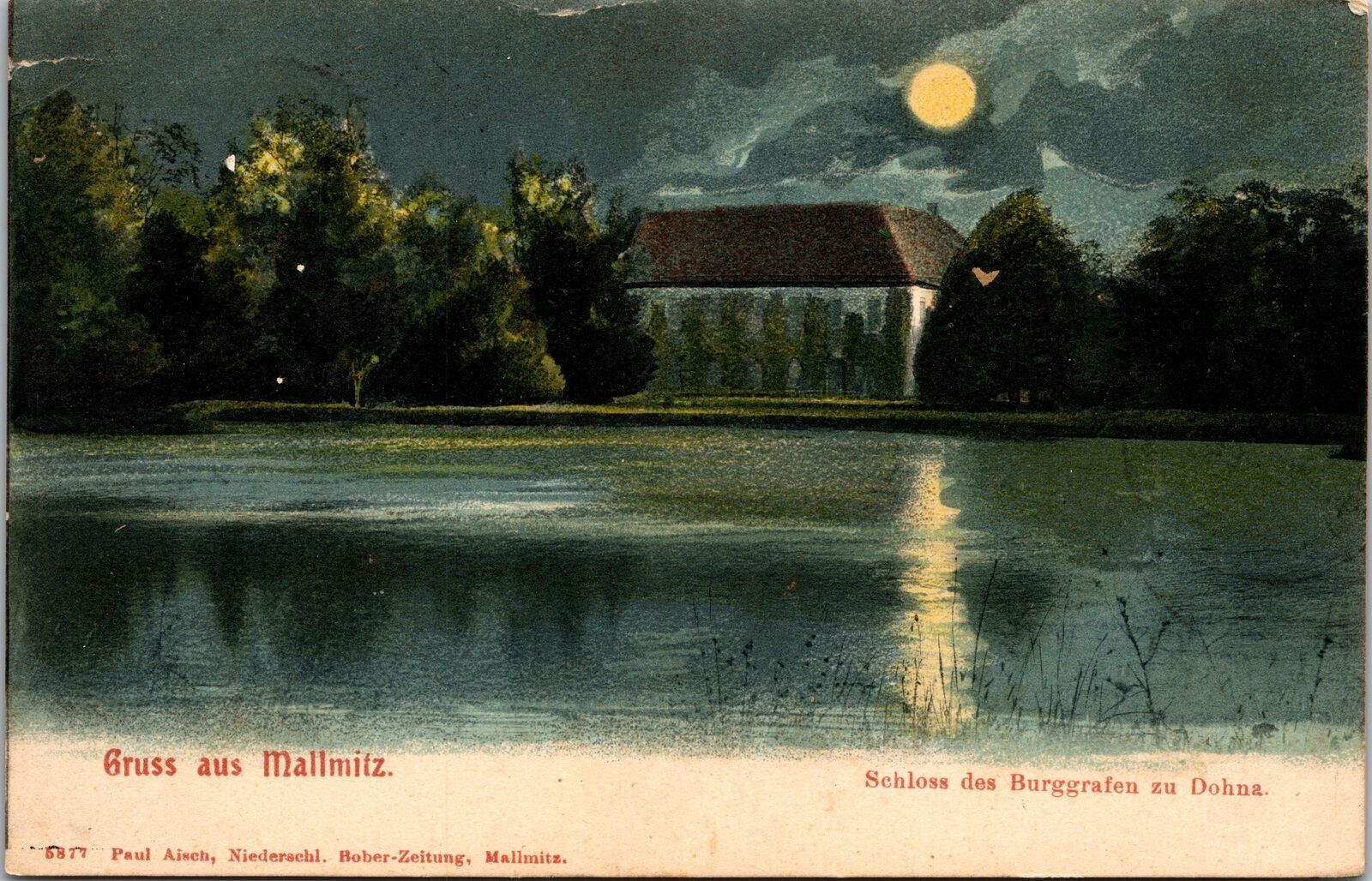 Vintage Postcard Castle of the Count of Dohna Mallmitz Mailed Germany ...