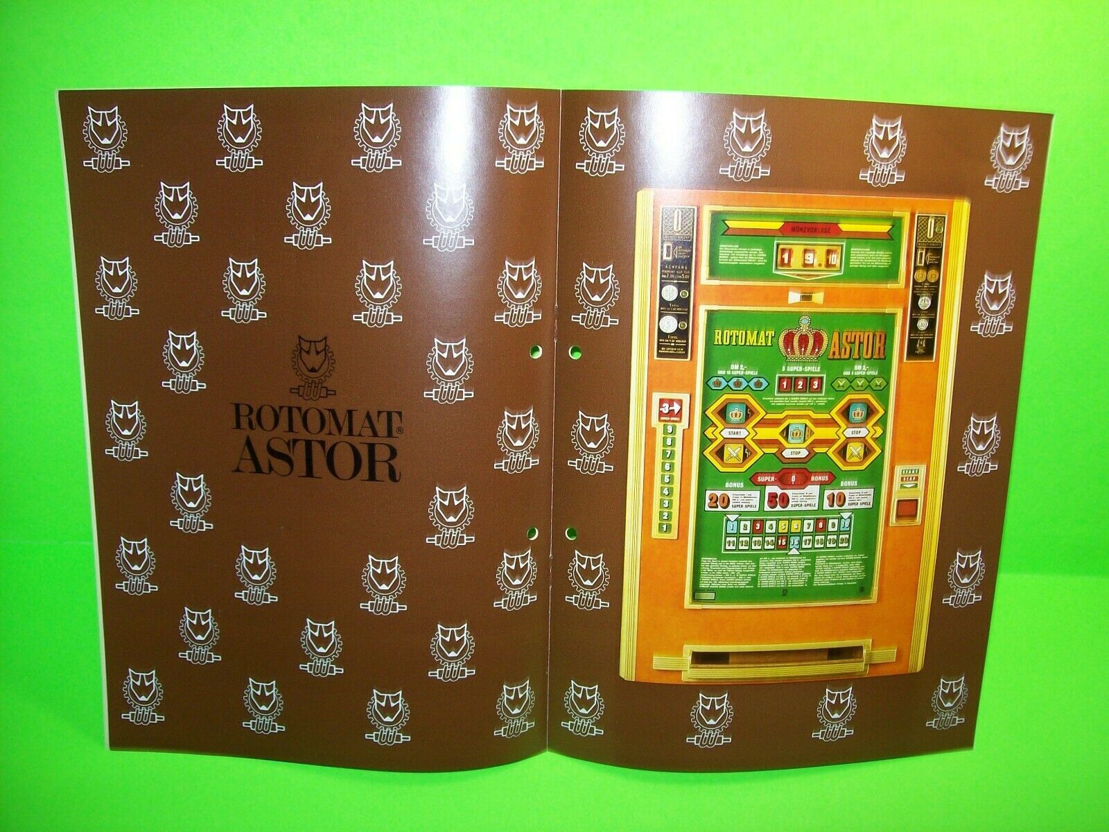 Rotomat Astor Original Slot Machine FLYER German Vintage + Factory ...