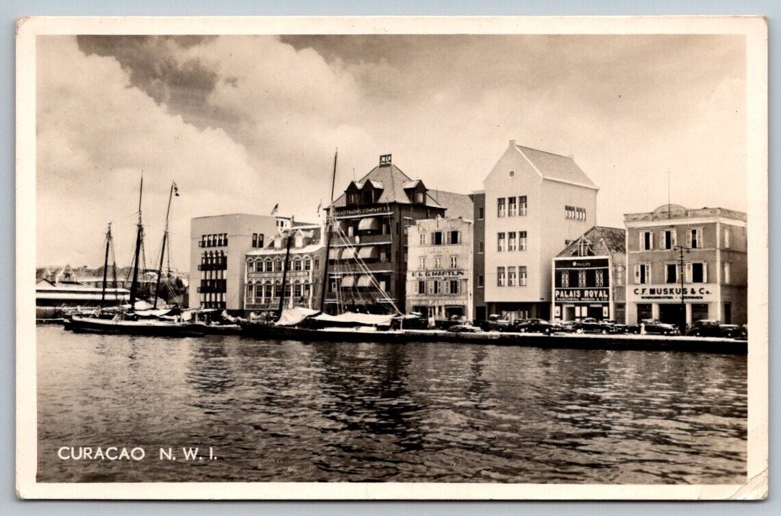 RPPC Curacao Waterfront Harbor Real Photo Postcard | Other / Unsorted ...