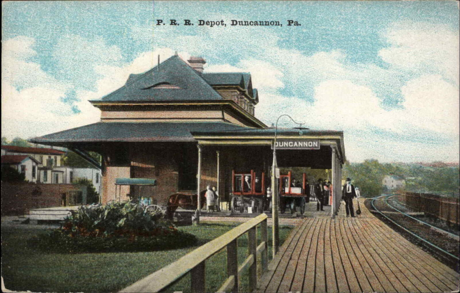 Duncannon PA PRR RR Train Station Depot c1910 Postcard | United States ...