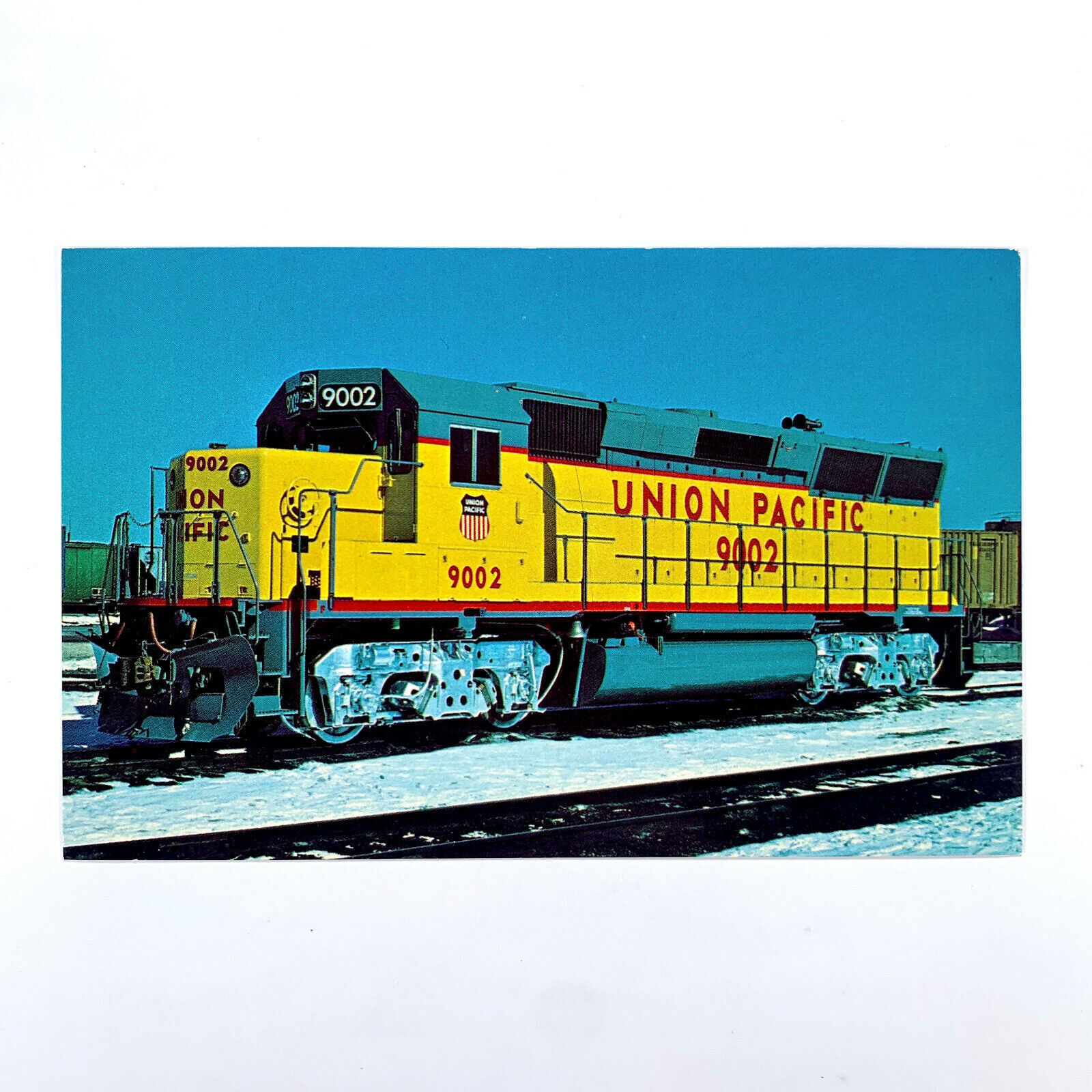 Postcard Railroad Train Union Pacific 9002 EMD GP40X Chicago IL 1978 ...