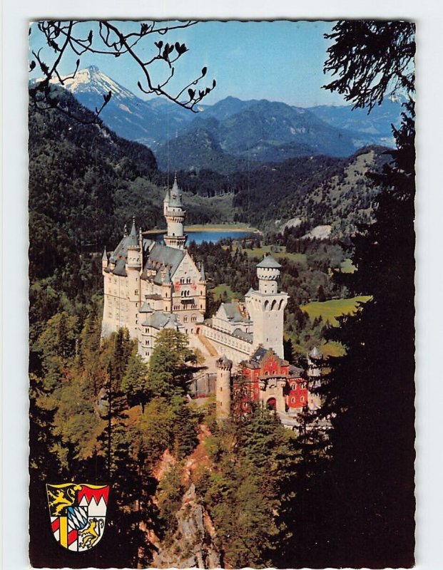 Postcard Königsschloß Neuschwanstein mit Breitenberg, Schwangau ...