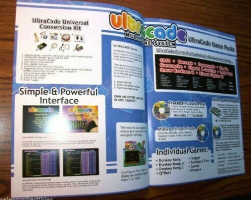 Ultracade Multi Game System Arcade FLYER Original Video Game Art Sheet ...
